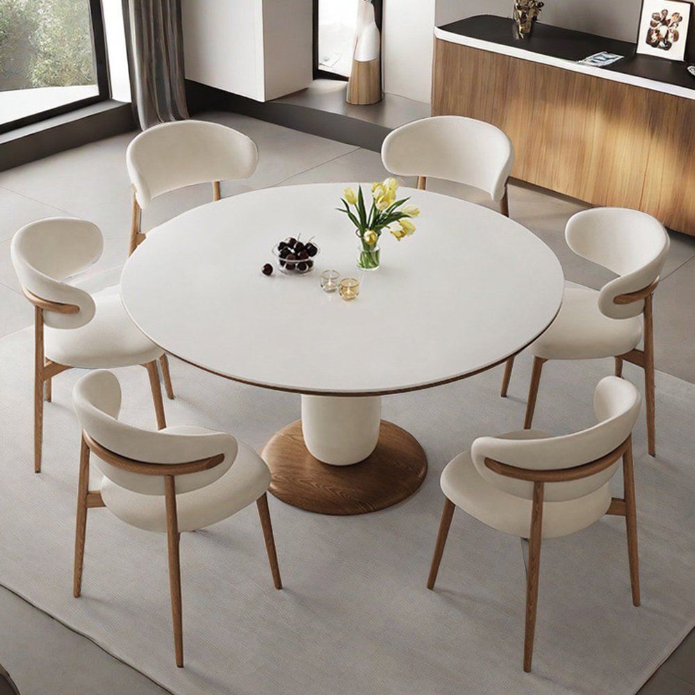 Pakloer Nordic style home round dining table set | Wayfair
