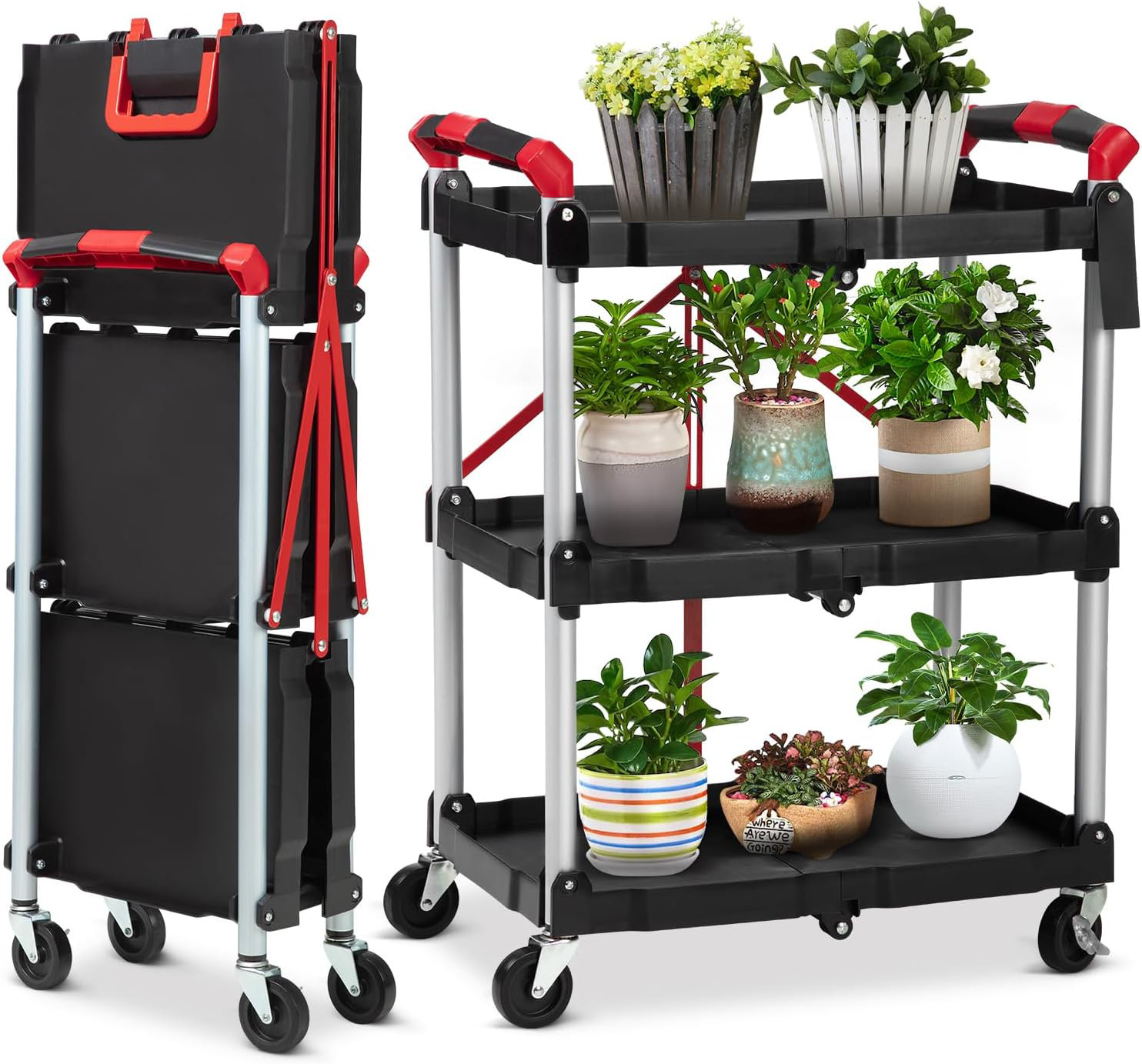 WFX Utility 83.5cm H x 58.25cm W Utility Cart with Wheels | Wayfair.co.uk
