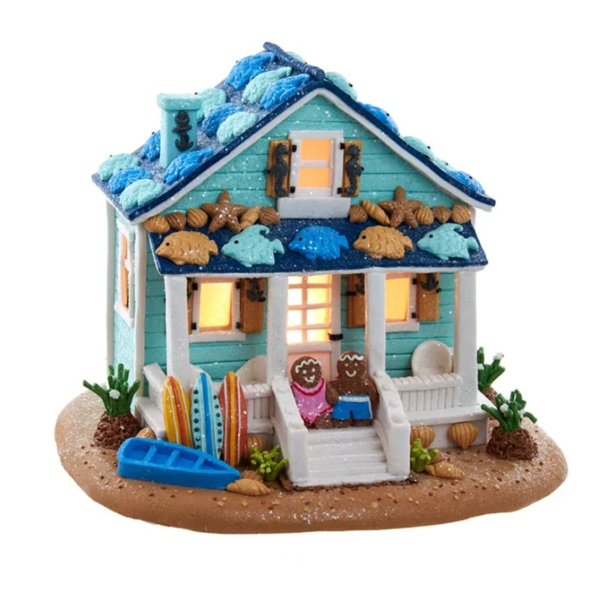 Kurt Adler Gingerbread Beach House With C7 Bulb | Wayfair
