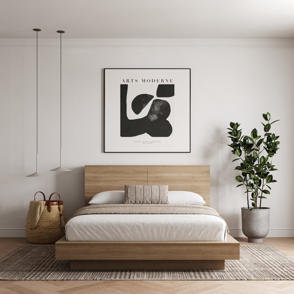 Wade Logan® Brix Platform Bed & Storage Headboard | Wayfair