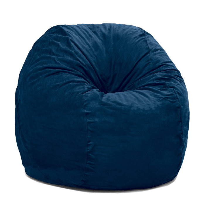 Latitude Run® Saxx 4 Foot Round Bean Bag w/ Removable Cover & Reviews ...