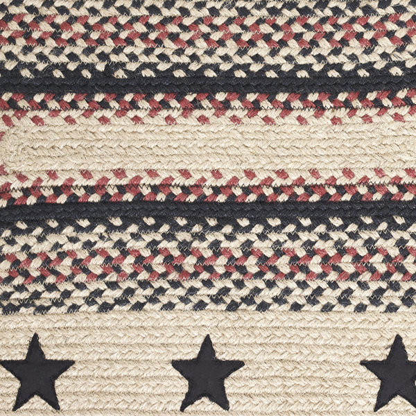 Union Rustic Privett Geometric Braided Natural/Country Black/Bright Red ...