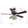 House of Hampton® Kalan 5 - Blade Chandelier Ceiling Fan with Remote ...