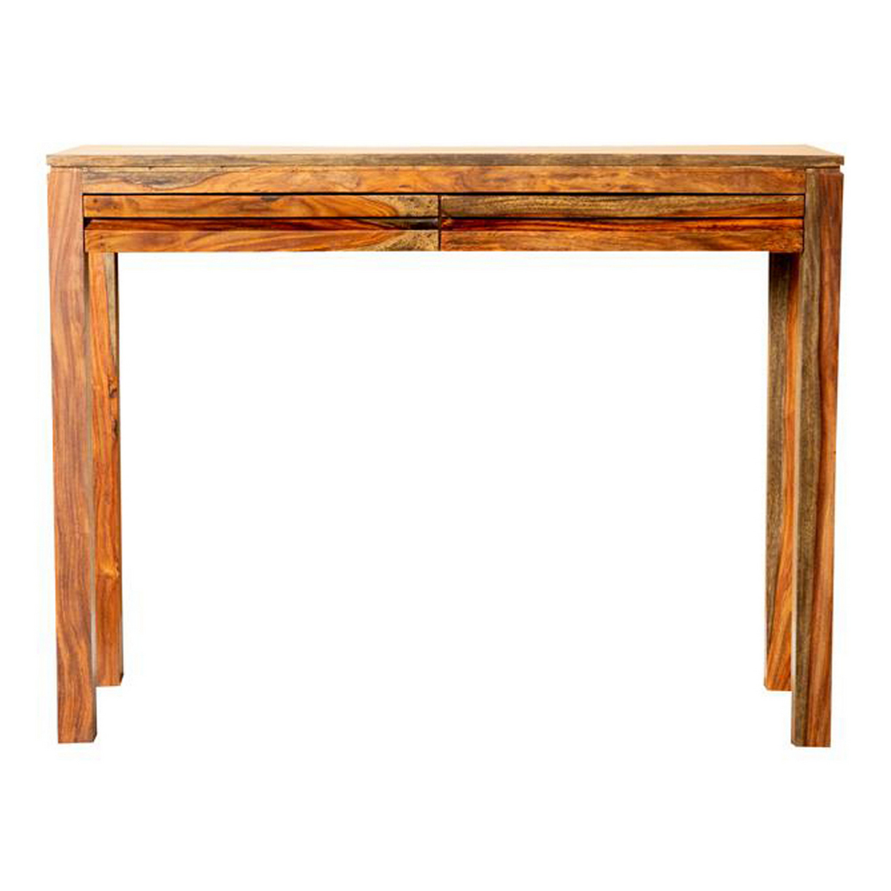 Loon Peak 42 Inch Console Sofa Table, 2 Gliding Drawers, Sheesham Wood ...