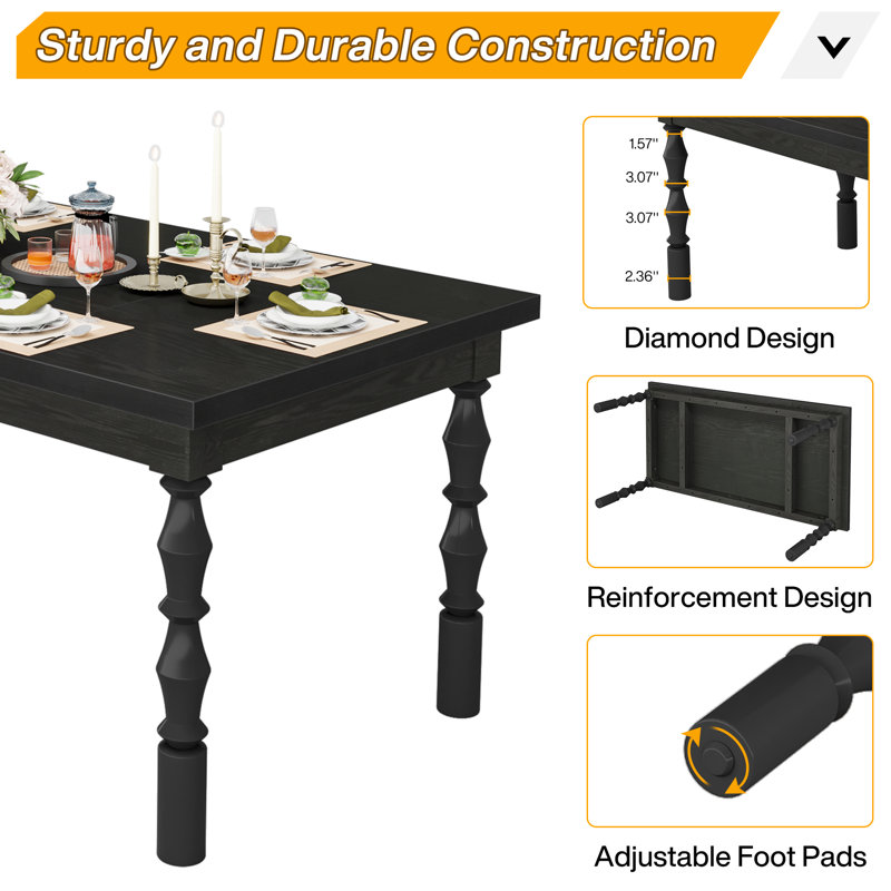 Millwood Pines Aleksia Dining Table & Reviews | Wayfair