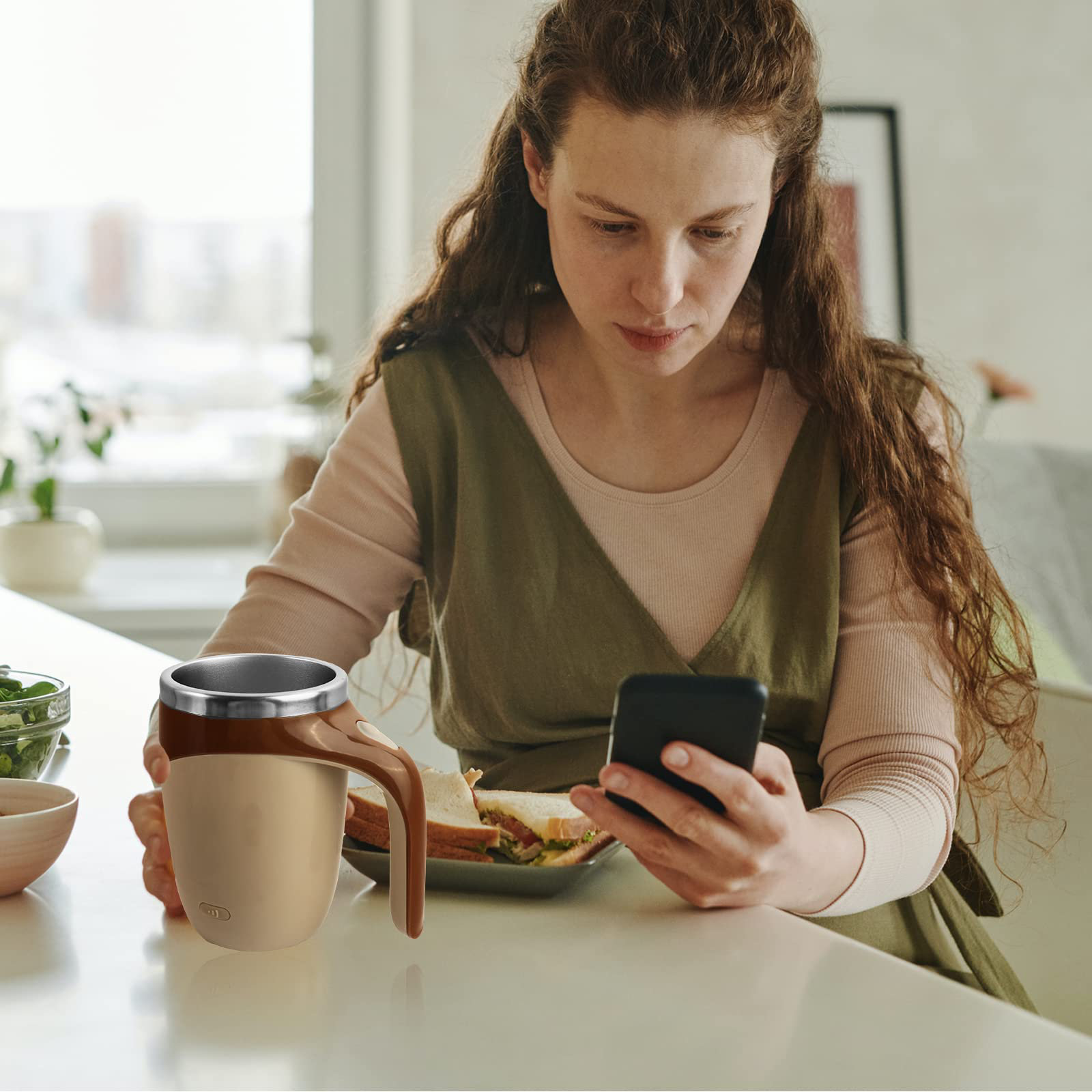 PET SUPPLY PLUS INC Self Stirring Mug,Rechargeable Automatic Magnetic ...