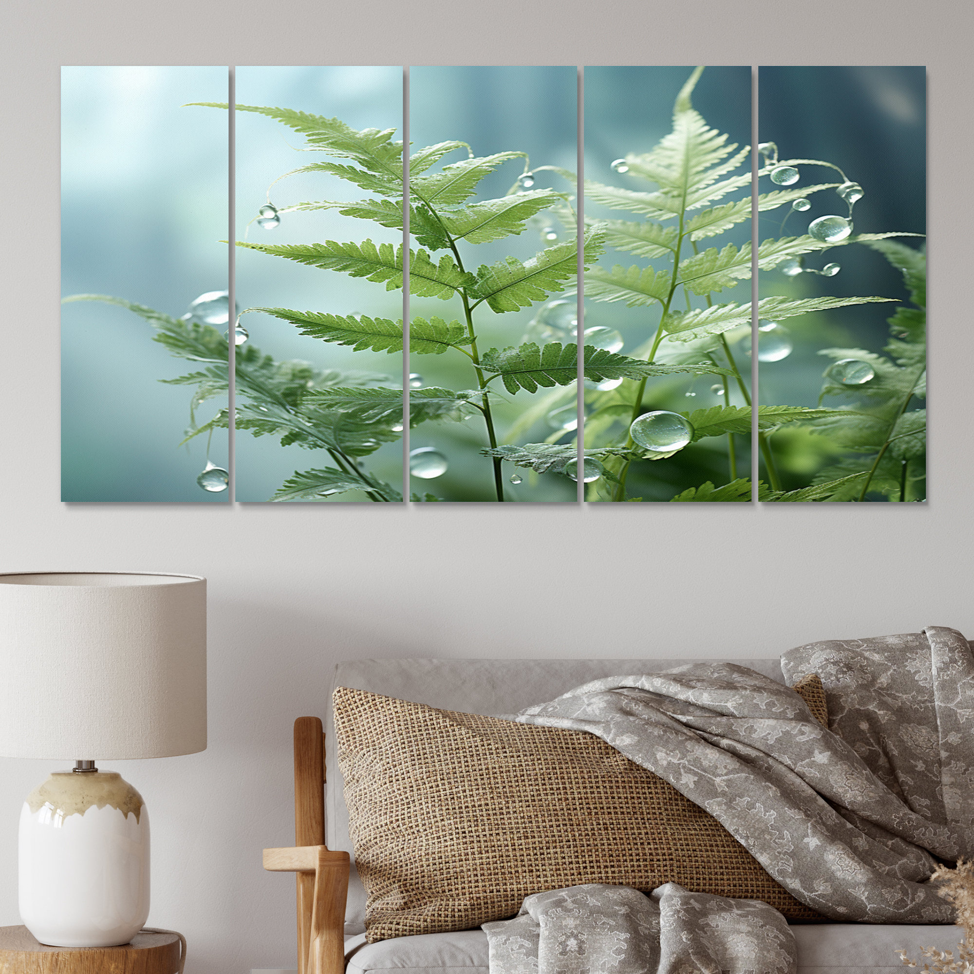 Gracie Oaks Ferns Plant Ethereal Whispers I - Floral Metal Wall Decor ...