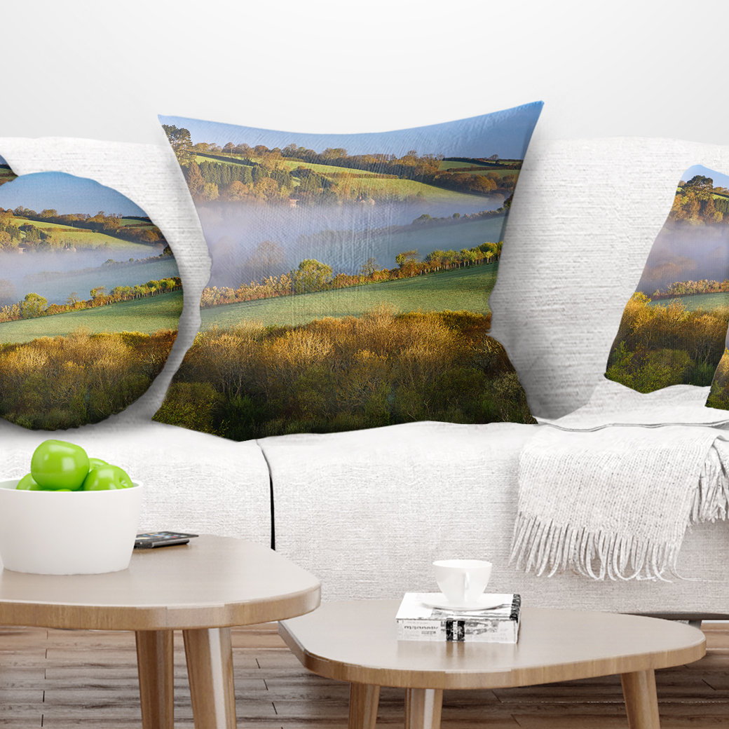 Design Art Cornwall South West England - Landscape Printed Pillow | Wayfair