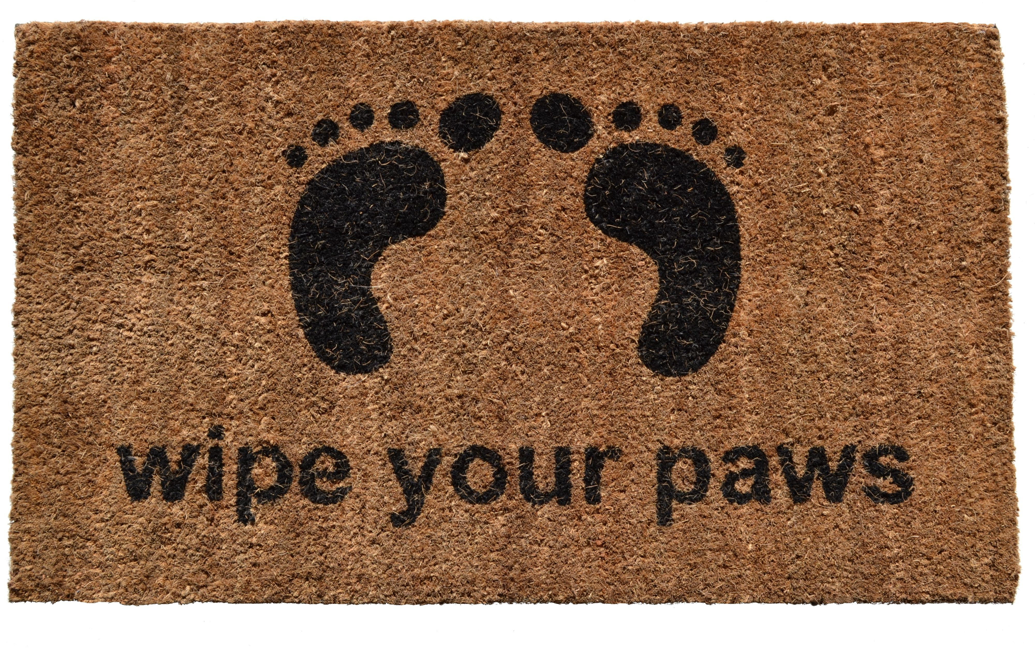 Symple Stuff Wallach Wipe Your Feet 30 in. x 18 in. Non-Slip Indoor ...