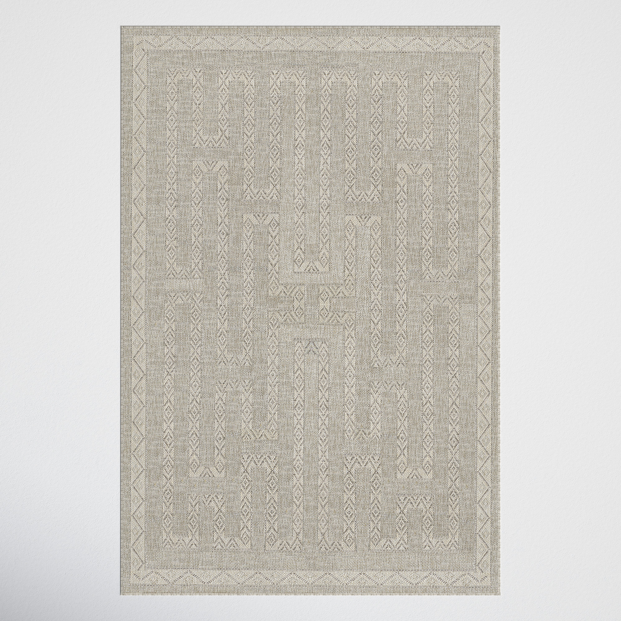 Joss & Main Pavia Moroccan Gray/Beige Indoor / Outdoor Area Rug ...