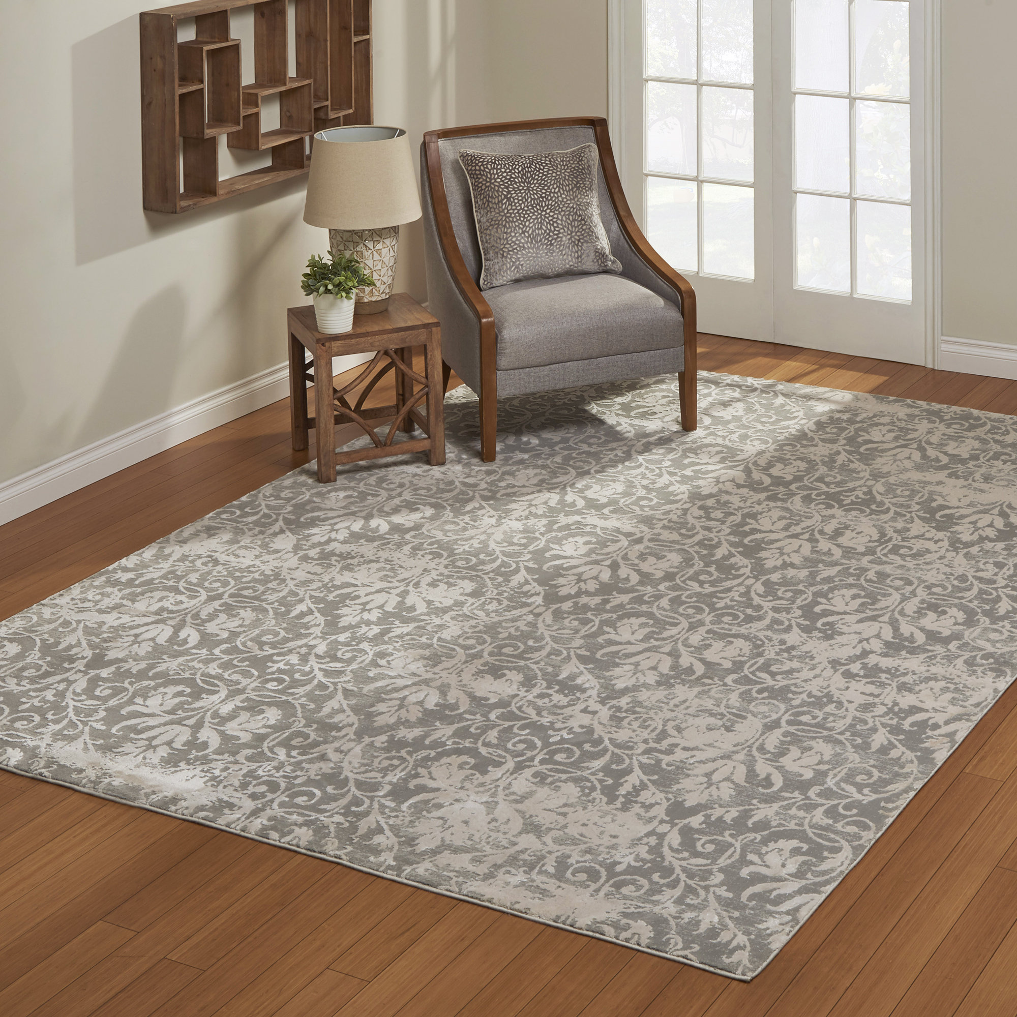 Williston Forge Lacreisha Ares Transitional Flor Checkered Medallion ...