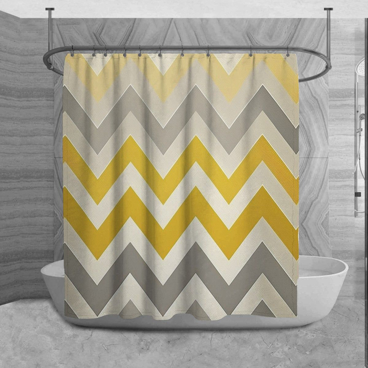 East Urban Home Tabiauea Chevron Shower Curtain | Wayfair