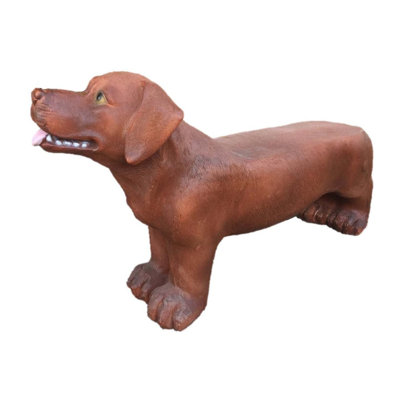 Winston Porter Romer Labrador Dog Concrete Garden Bench & Reviews | Wayfair