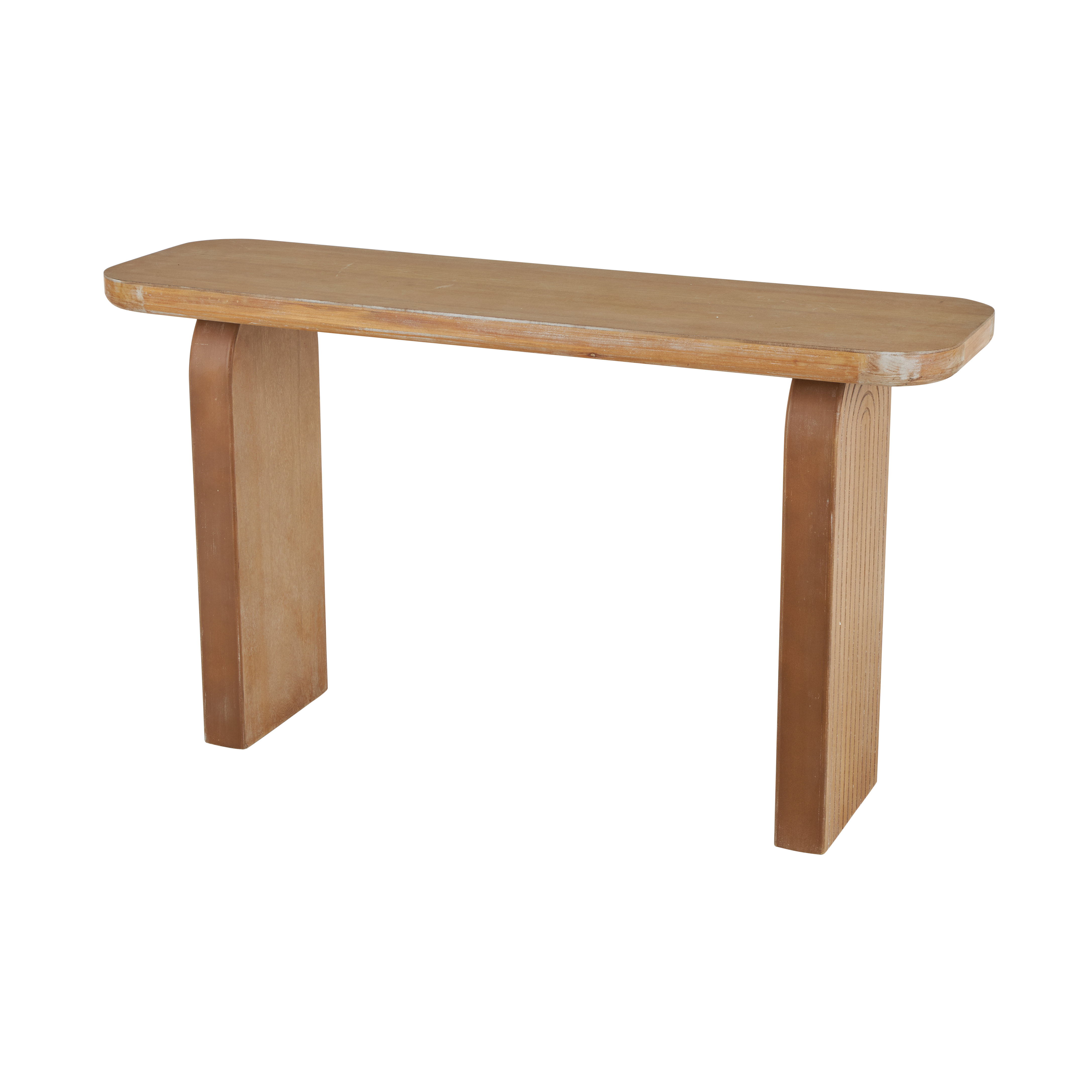 Millwood Pines Cole And Grey Wood Rectangle Console Table With Arched ...