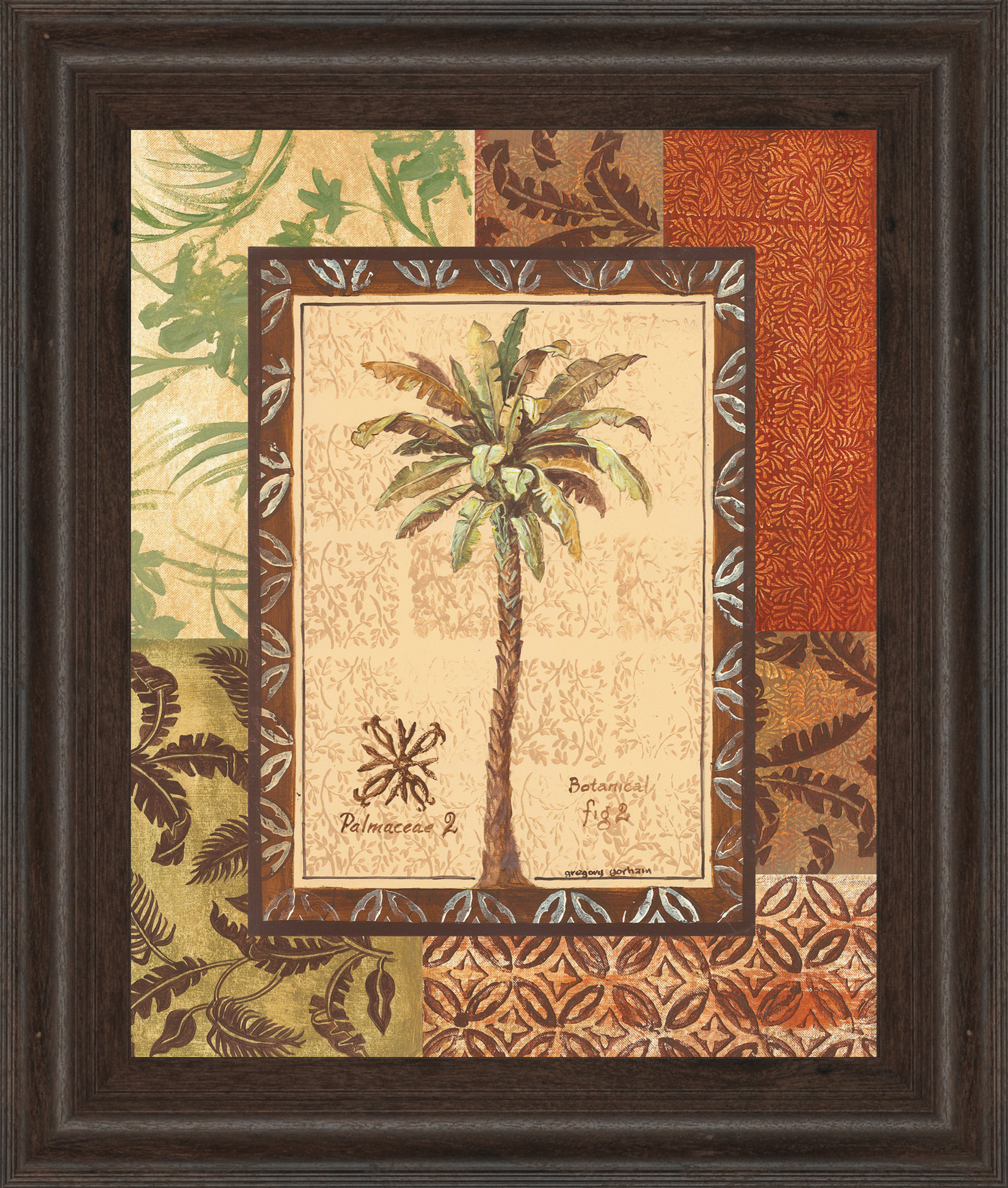 Bay Isle Home™ Palmaceae Il Wall Art - 22" x 26" - Cinnamon Mocha Frame ...