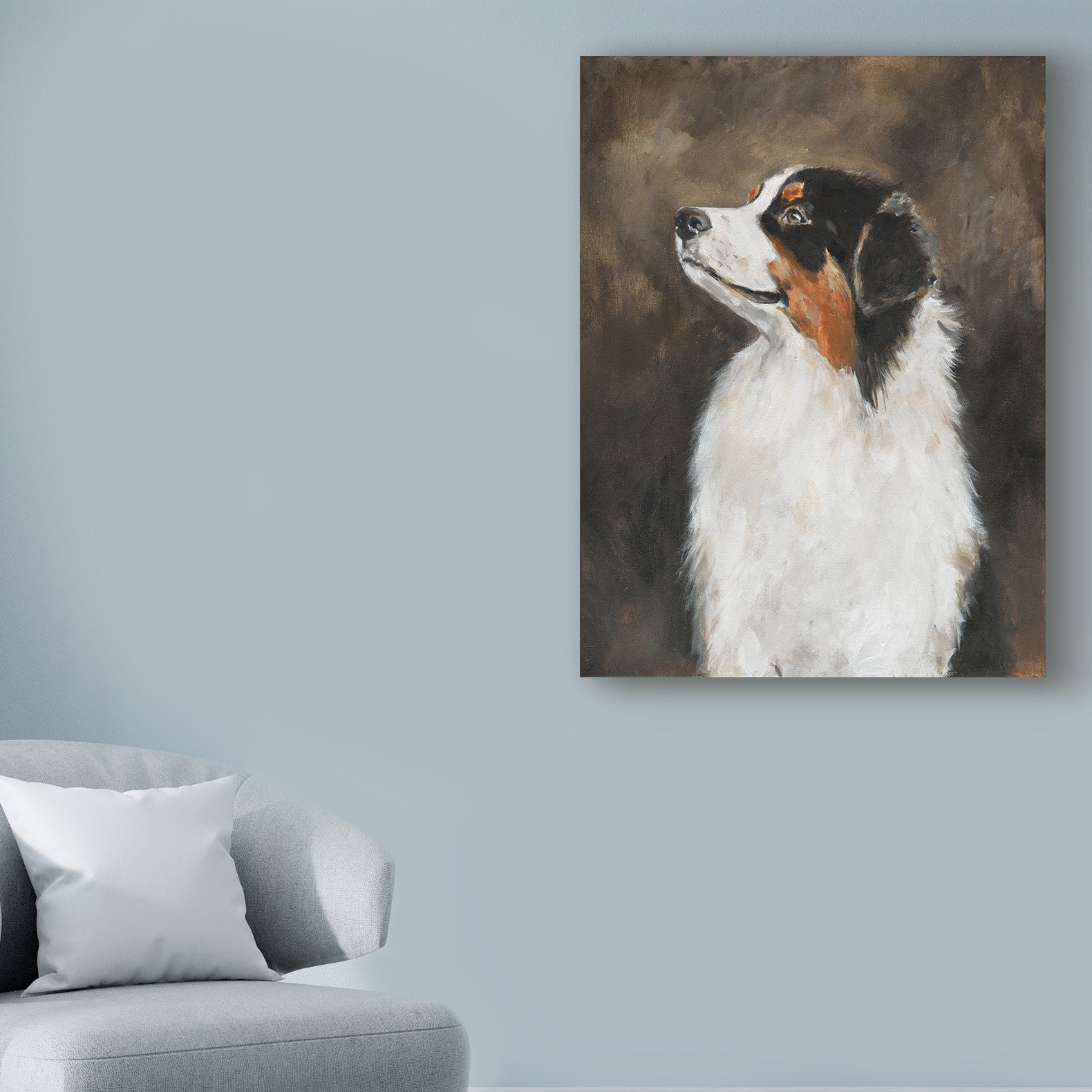 Winston Porter 'Australian Shepherd Abstract' Acrylic Painting Print on ...