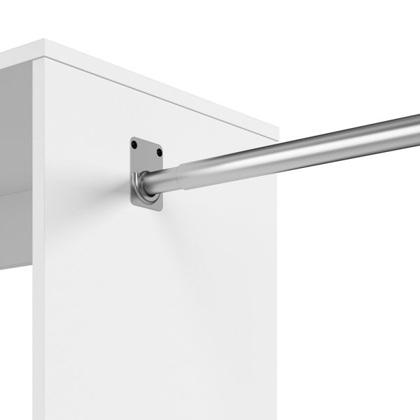 Bestar Carina 24W 5 Shelf Closet Organizer With Clothing Rods & Reviews ...