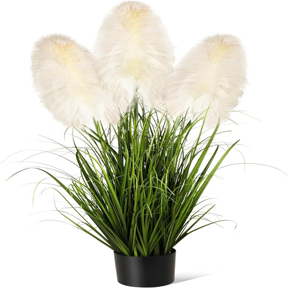 Primrue Artificial 5Ft Feather Reed Grass, 59In Realistic Indoor ...