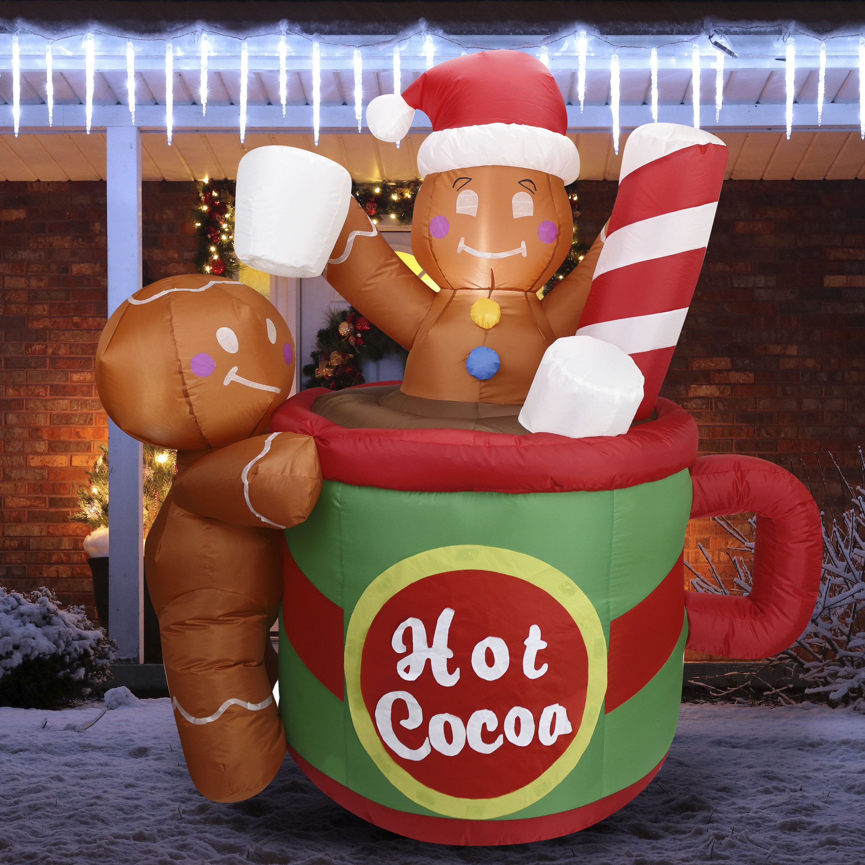 The Holiday Aisle® 6 FT Christmas Inflatables Outdoor Decorations ...