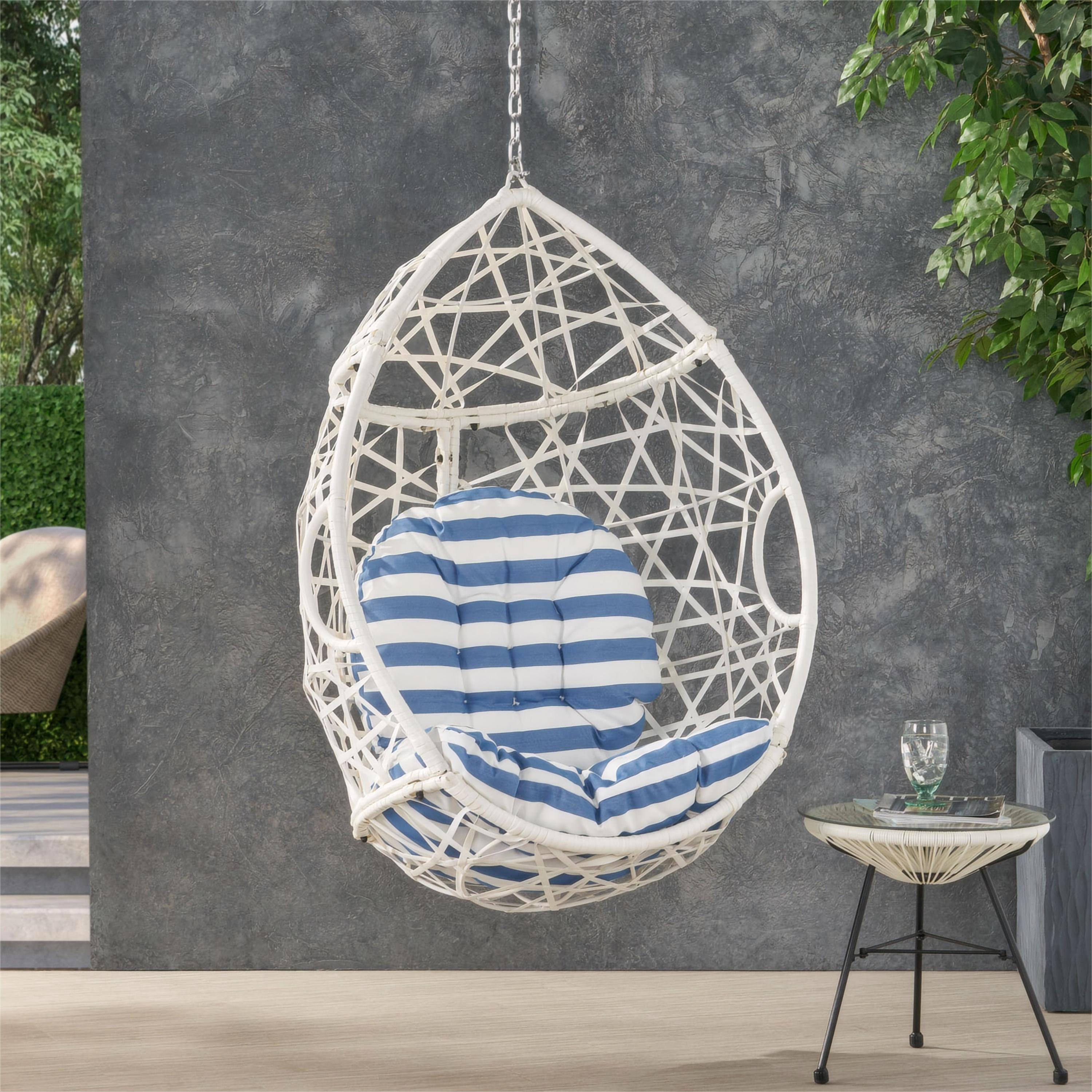 Dakota Fields Daise 1 Person Hanging Egg Chair with Cushion, Patio ...