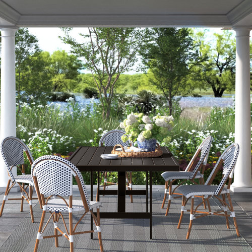 Farmhouse & Rustic Rectangle Outdoor Dining Tables | Birch Lane
