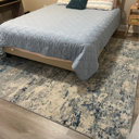 17 Stories N'Keal Abstract Light Grey/Blue Area Rug & Reviews - Wayfair ...