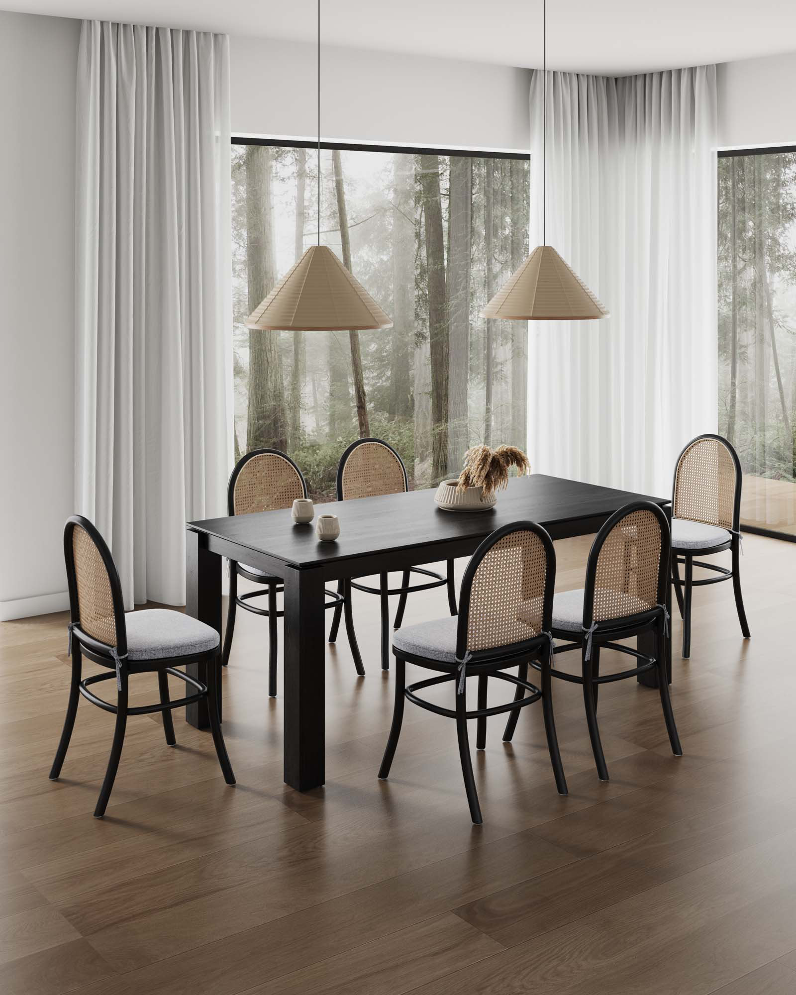 Wildon Home® Quindon 7-Piece Solid Wood Dining Set with Upholstered ...