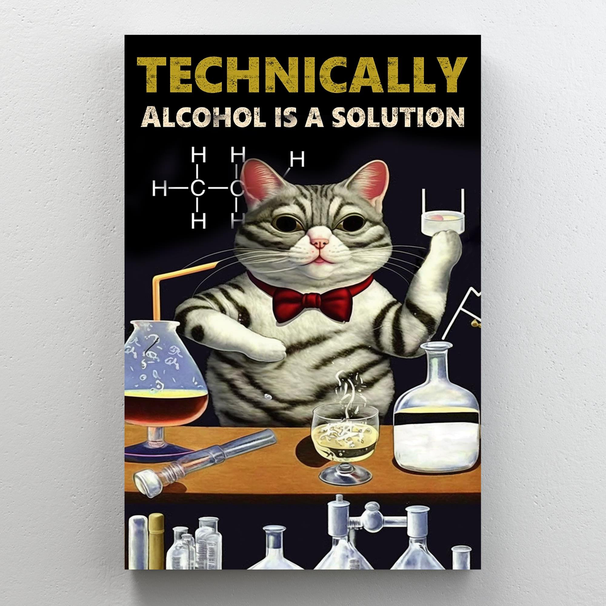 Trinx Bardstown Technically Alcohol Is A Solution On Canvas Graphic Art ...