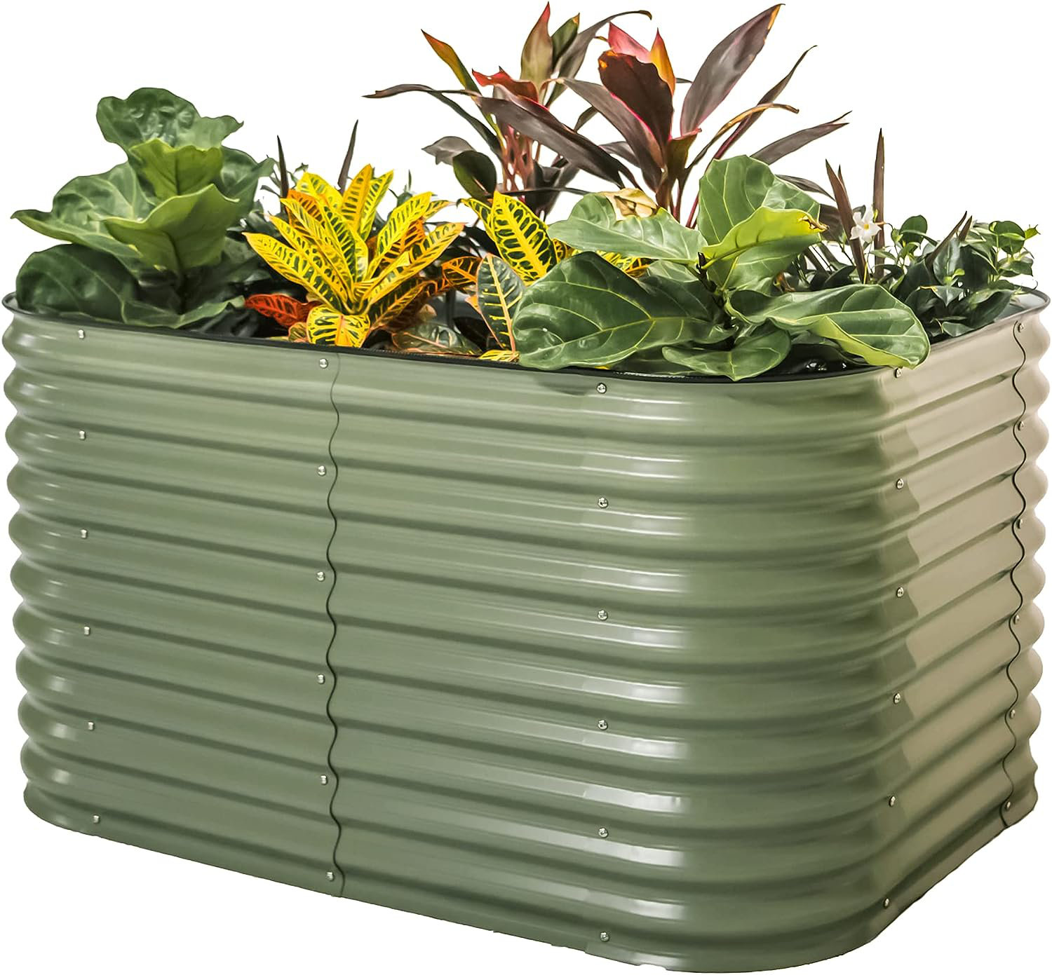 Vego Garden 32" Tall 6 In 1 Modular Metal Outdoor Raised Garden Bed ...