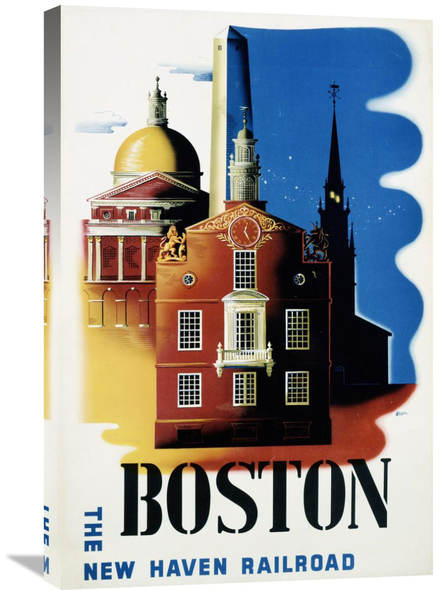Global Gallery 'New Haven Railroad / Boston' by Ben Nason Vintage ...