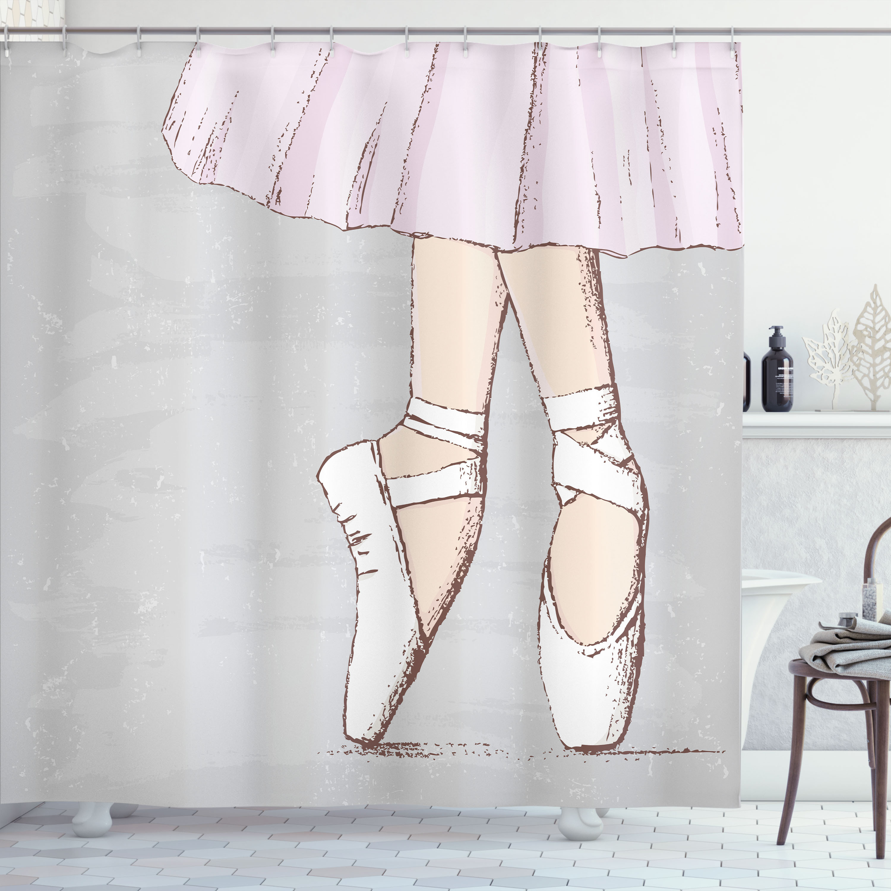 East Urban Home Ballerina Shower Curtain Legs Standing in Balance ...