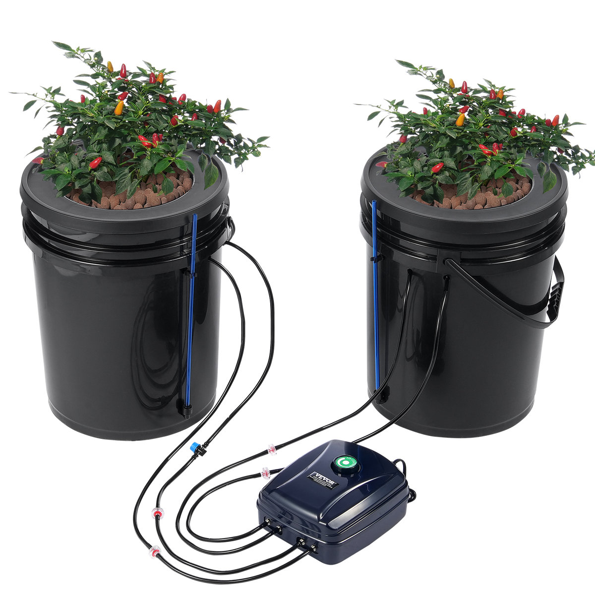 VEVOR DWC Hydroponics Grow System Deep Water Culture with Top Drip 2 ...