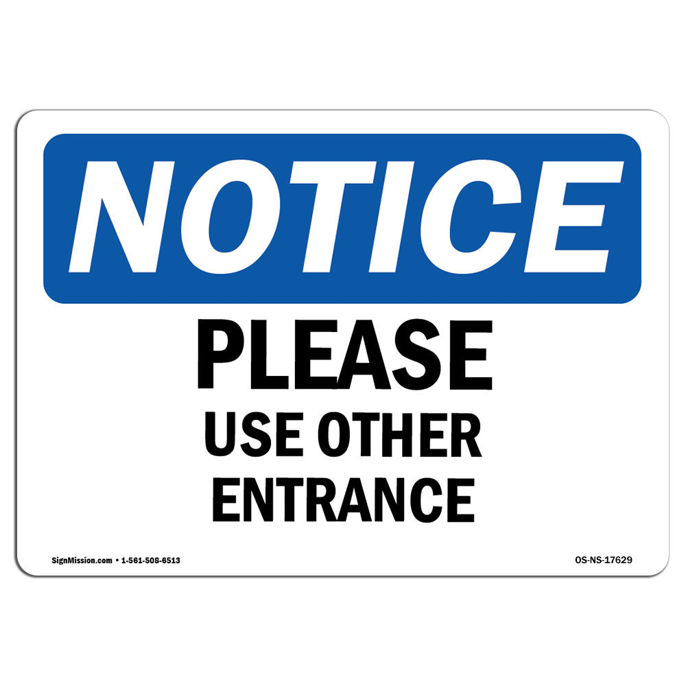 SignMission Please Use Other Entrance Sign | Wayfair