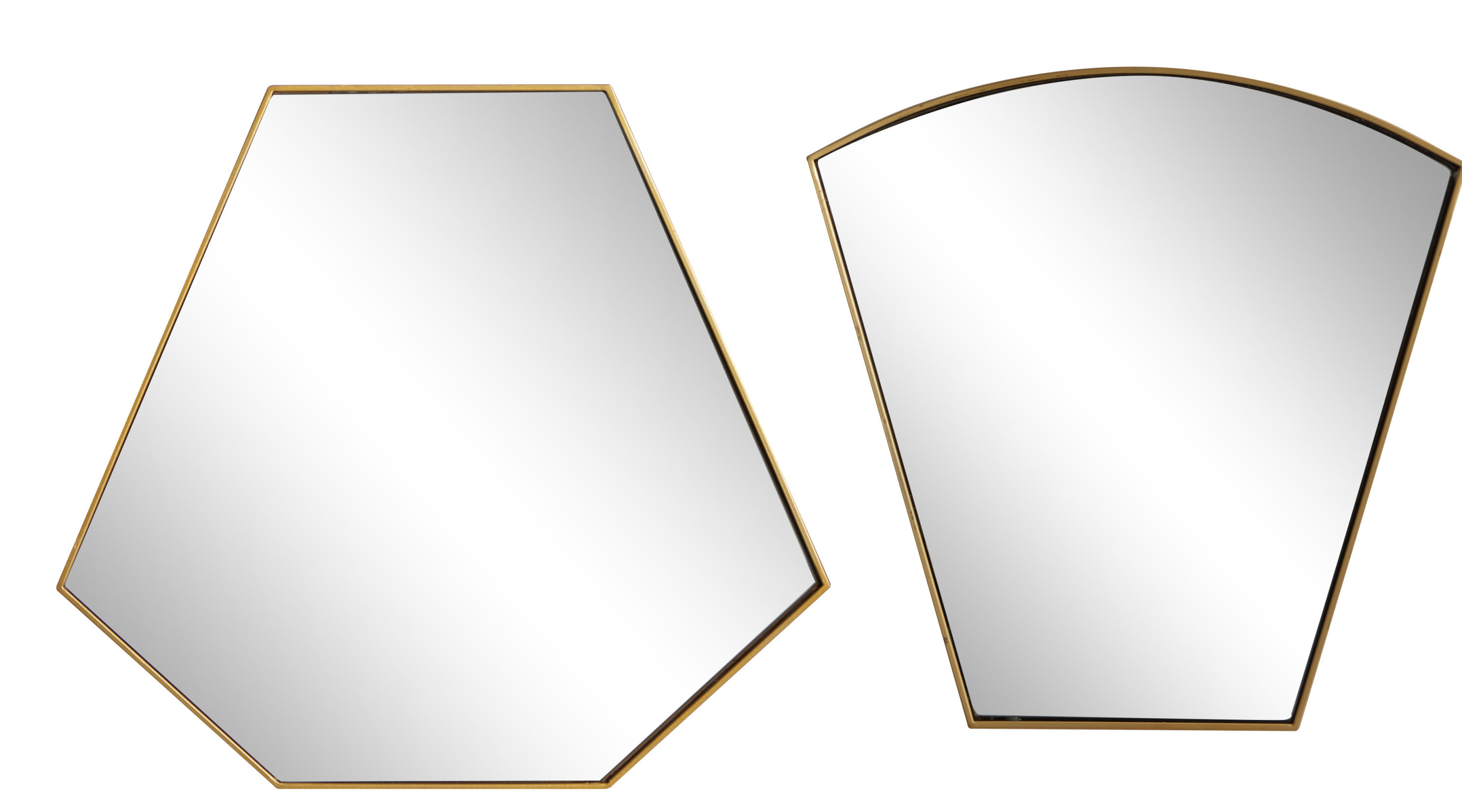 CosmoLiving by Cosmopolitan Geometric Gold Metal Framed Wall Mirrors ...