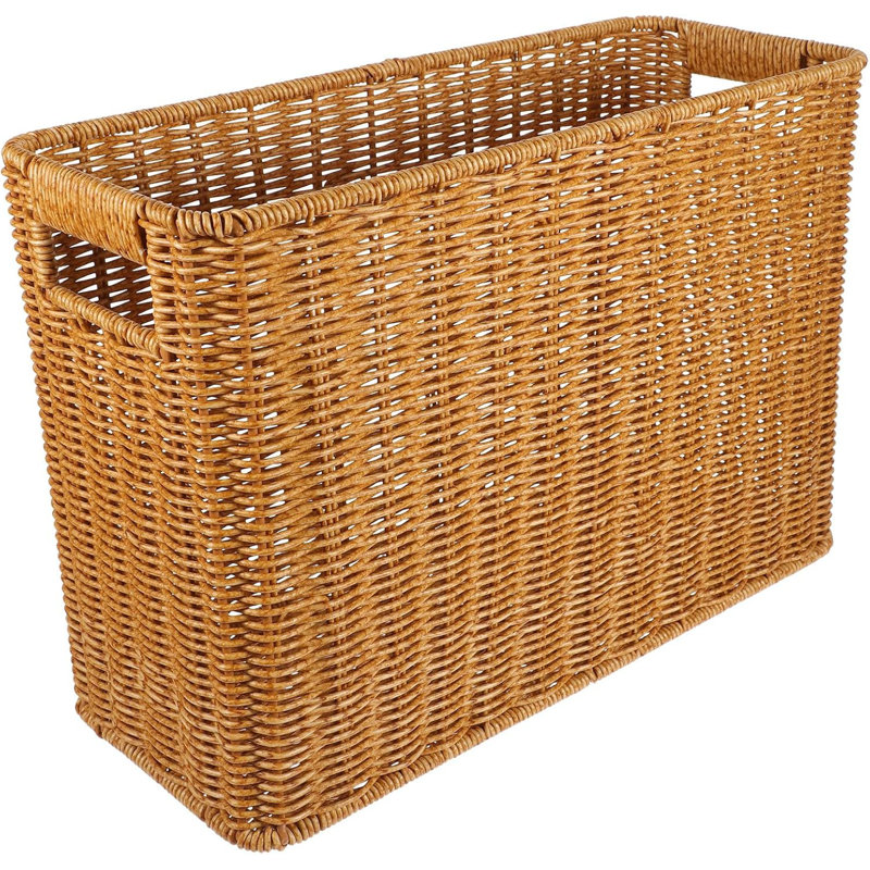 Corrigan Studio® Woven Magazine Holder, Magazine Wicker Basket, Natural ...