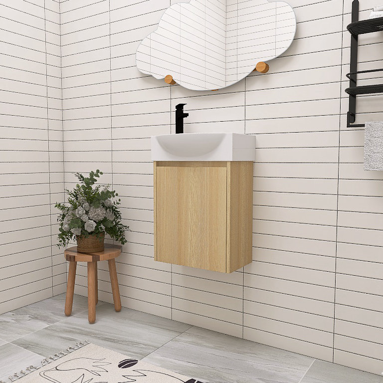 Ebern Designs Kearstyn 16'' Single Bathroom Vanity with Resin Top | Wayfair