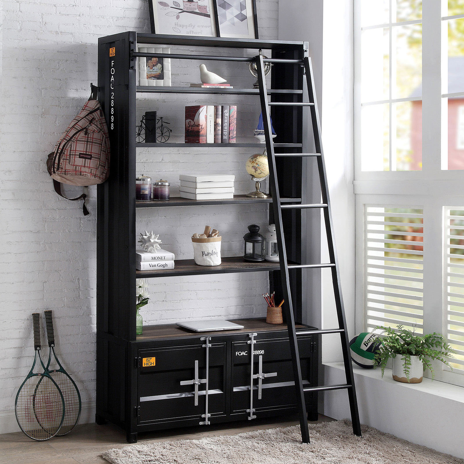 17 Stories Garald 83.75" H x 50" W Steel Standard Bookcase | Wayfair