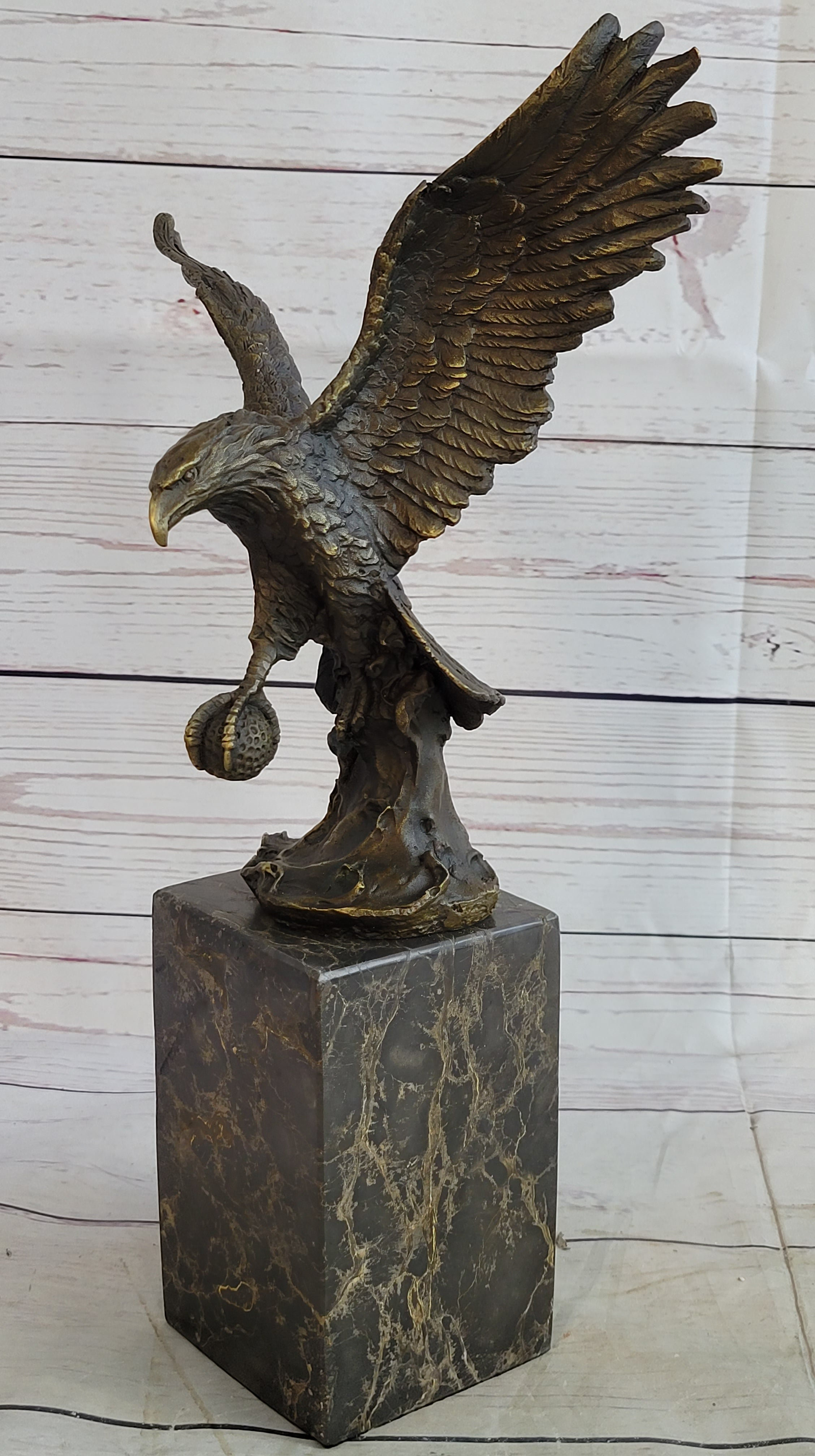 Loon Peak® Kaceon Hand Made American Bald Eagle By Milo Bookend Book ...