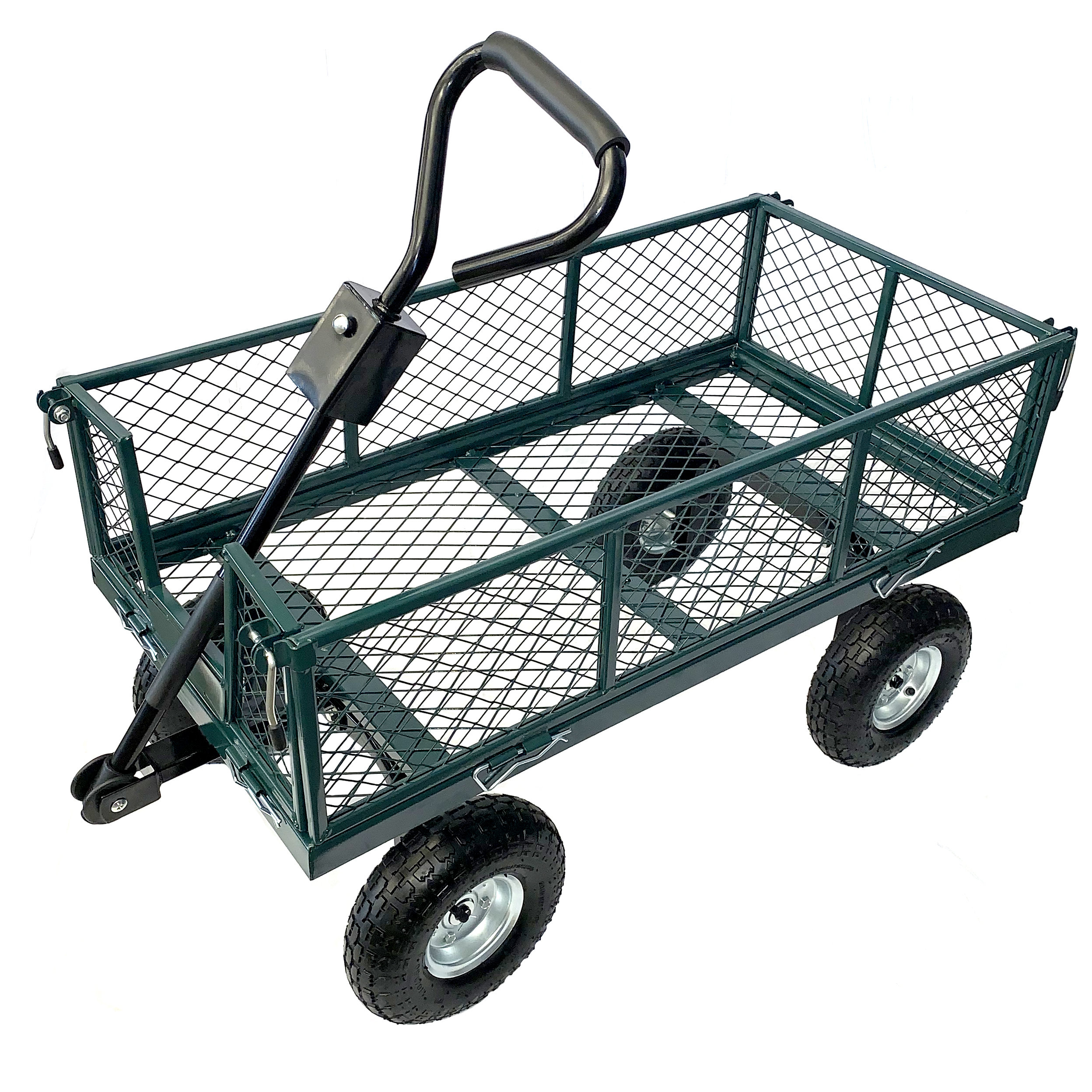 Tierra Garden Small Steel Mesh Garden Wagon with Foam Wheels 40"L x 20 ...