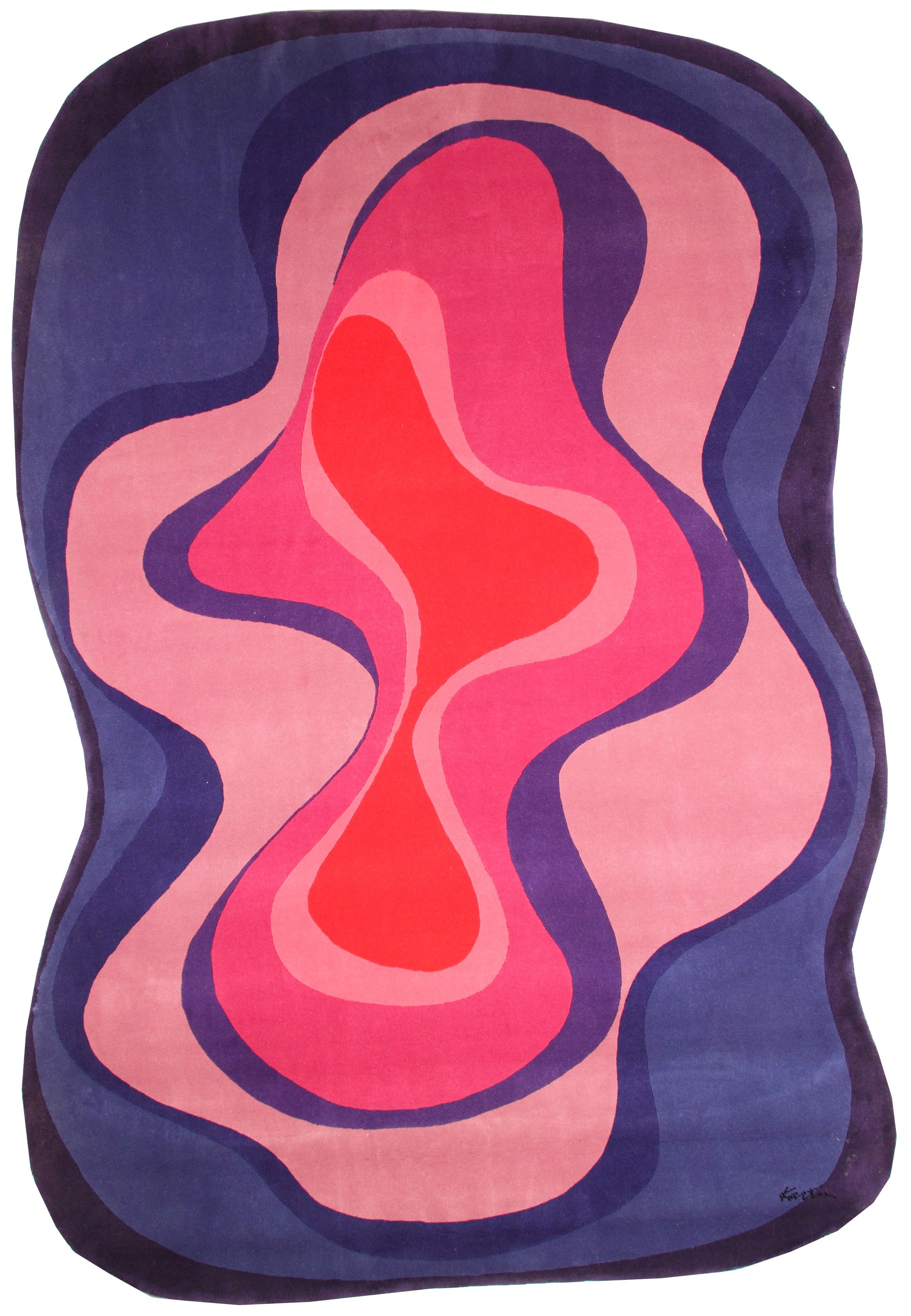 Isabelline Ilasha - 'Abstract 003 Pink' Rug 6' X 9' | Wayfair