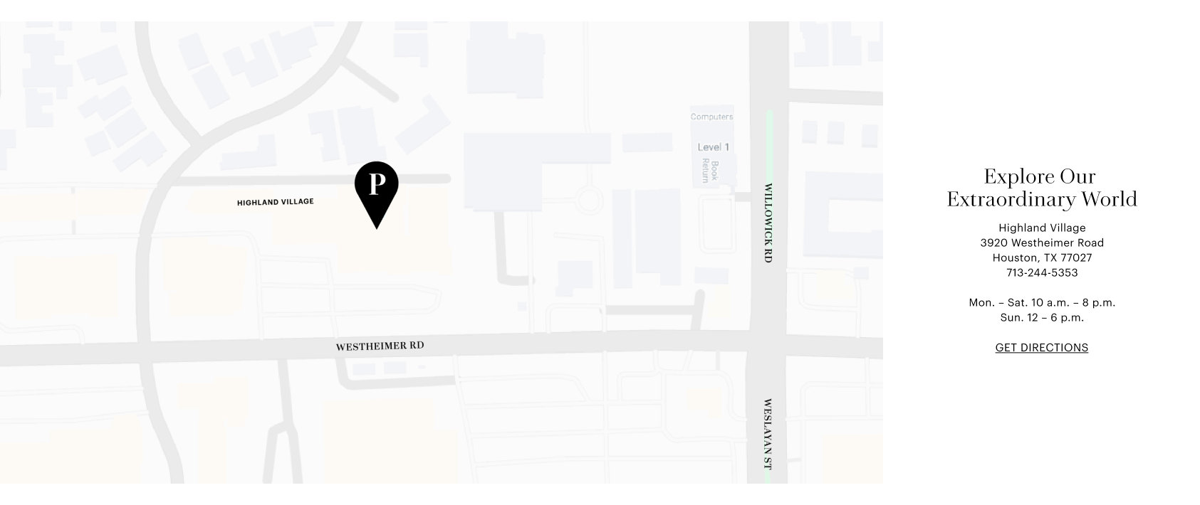 Houston Store Location Map