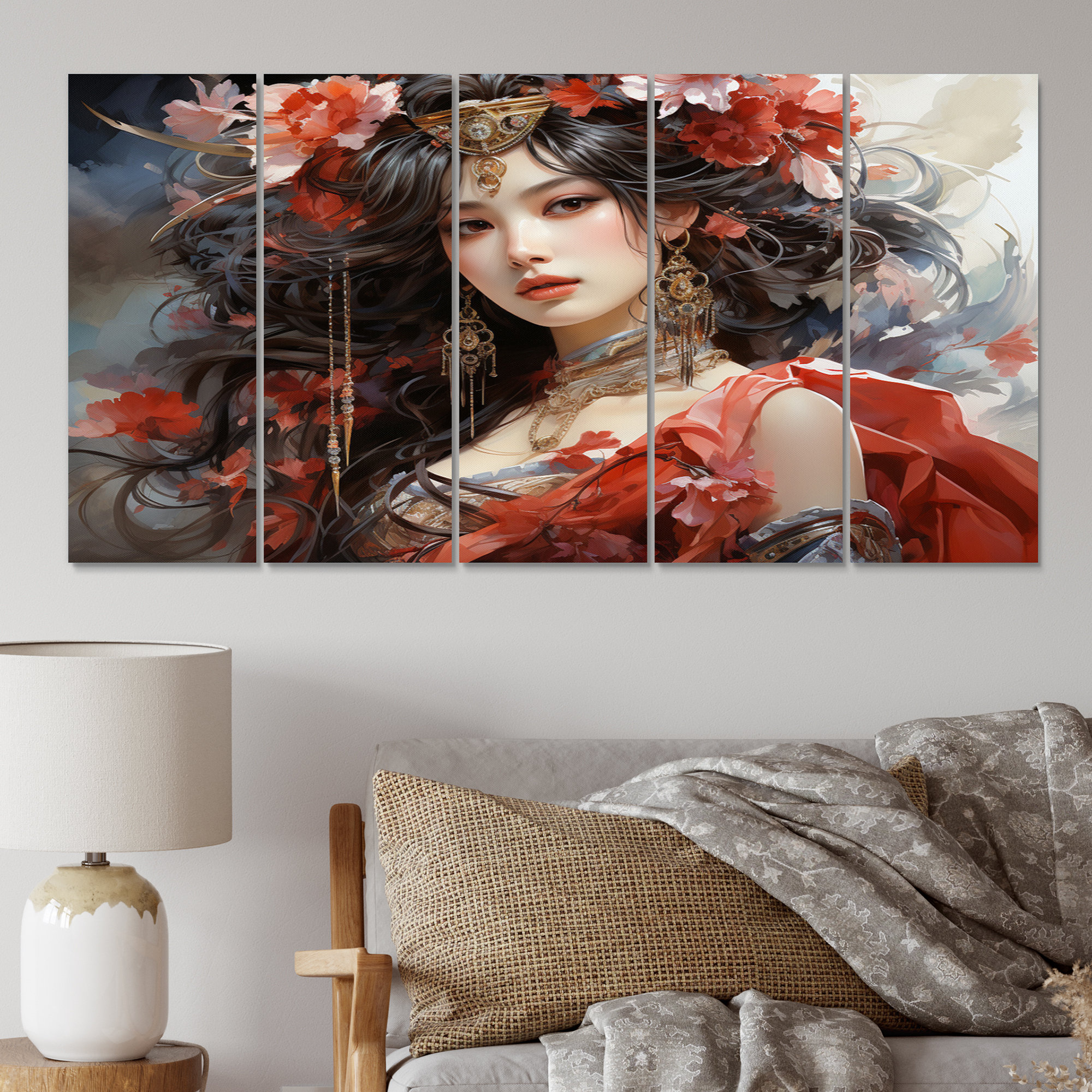 Design Art China Art Traditional Opera - Chinese Metal Wall Decor Set ...