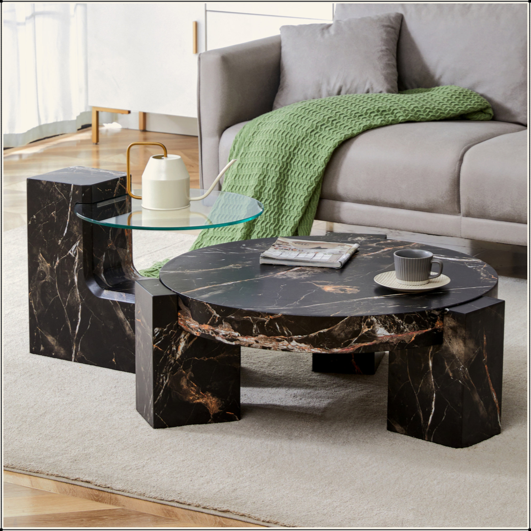 Ivy Bronx The Detachable Double-Decker Coffee Table, The Stylish Design ...