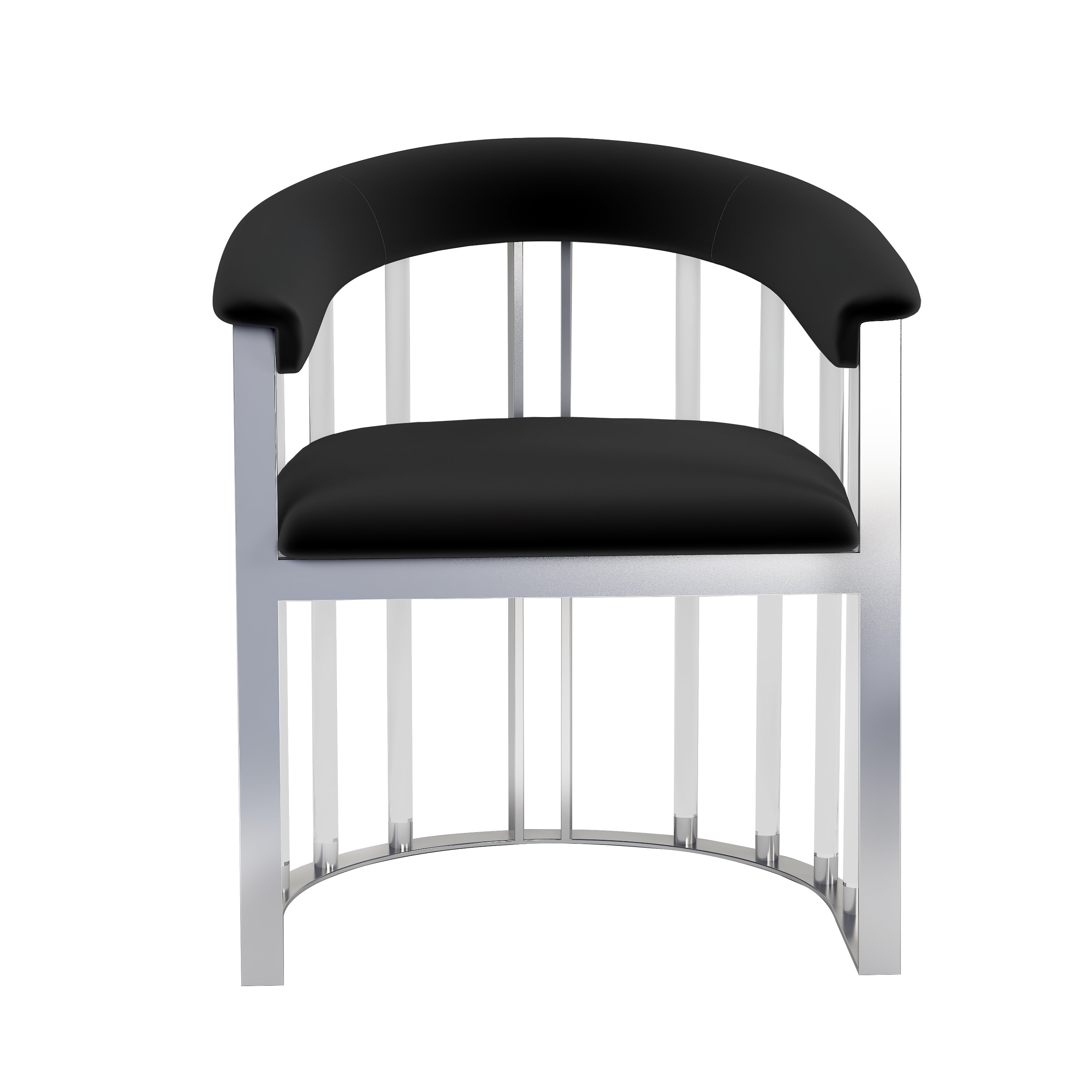 Orren Ellis Kertis Contemporary Steel & Solid Acrylic Arm Chair | Wayfair