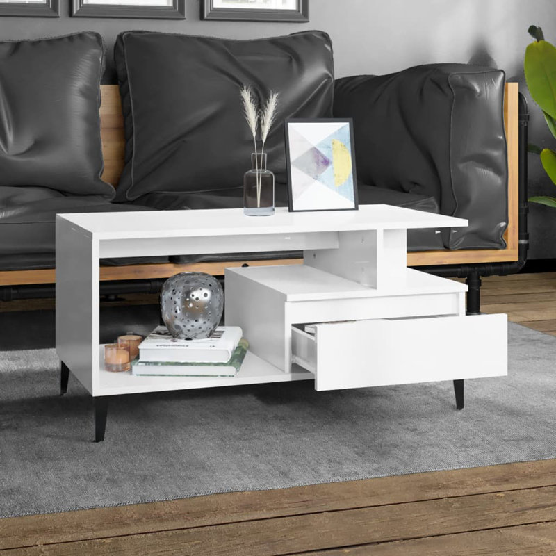 vidaXL 4 Legs Coffee Table with Storage | Wayfair.co.uk