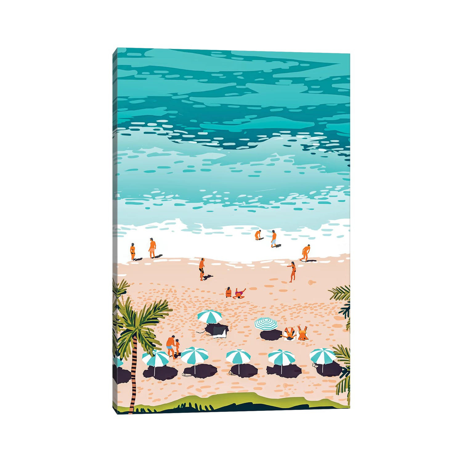 East Urban Home Dream in Colors Borrowed from the Sea - Wrapped Canvas ...