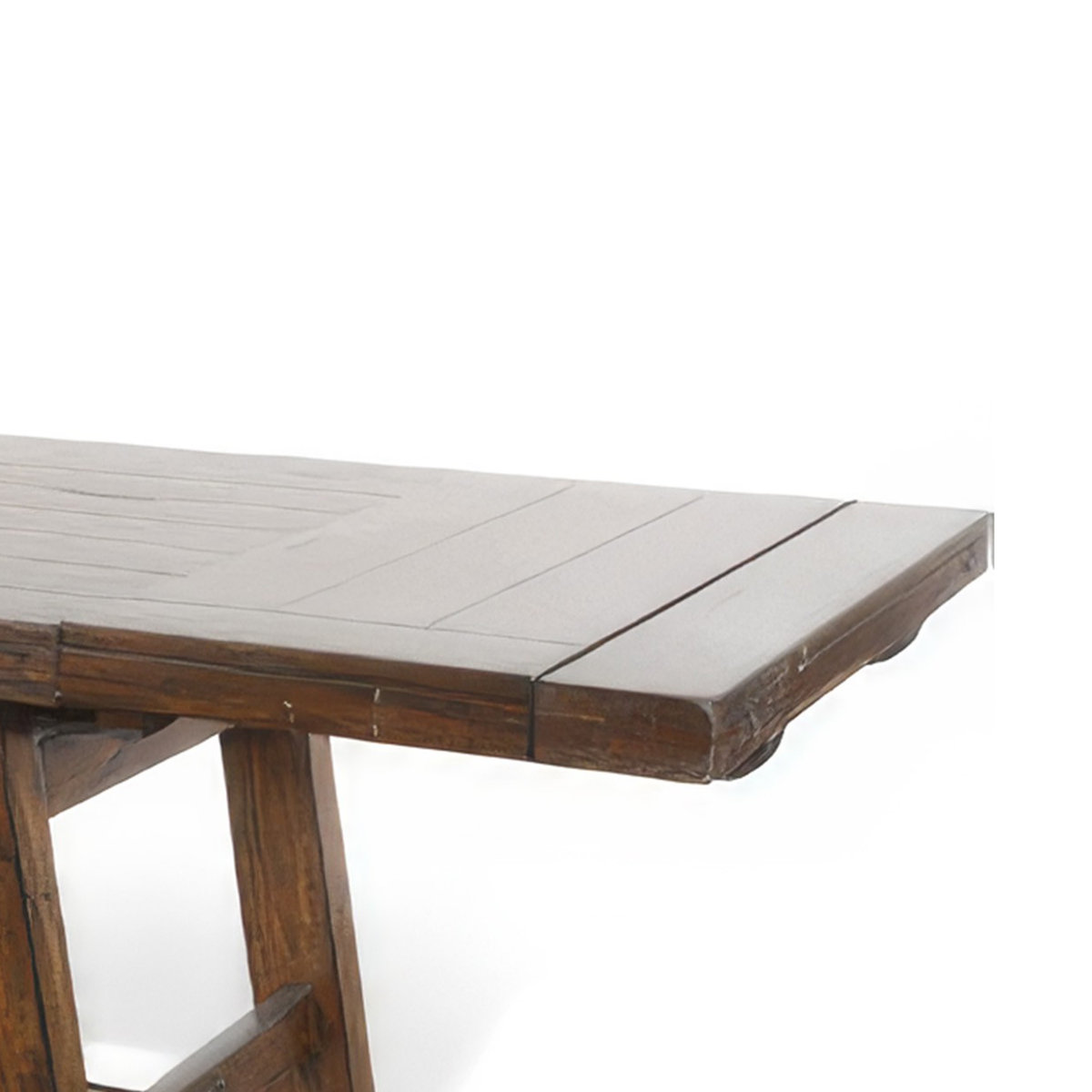 Benjara Reggie Extendable Table, Brown Mahogany Wood, Rectangular 76 ...