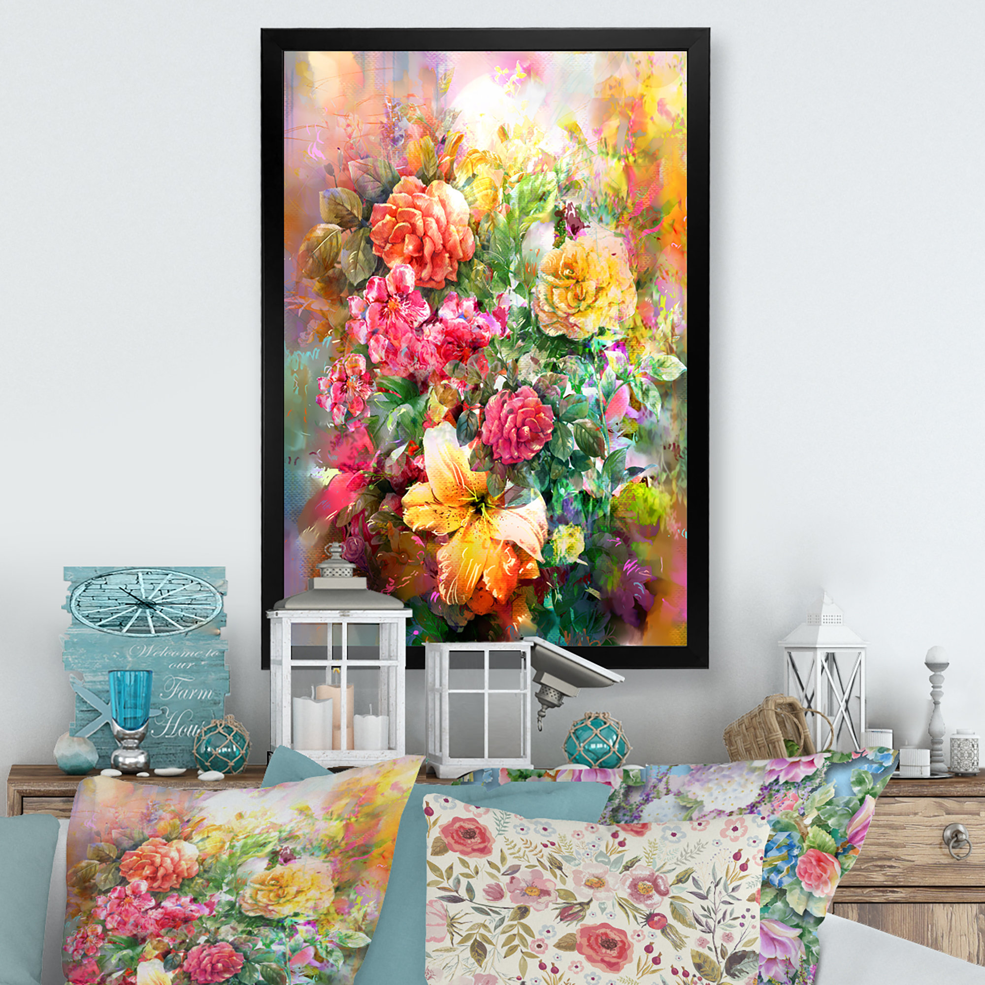 Bay Isle Home™ Vintage Muticolored Spring Flowers IV - Traditional ...