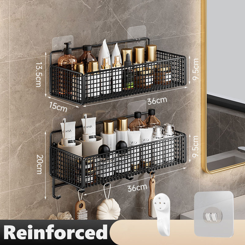 Rebrilliant 2 Packs Stainless Shower Caddy with Hooks | Wayfair