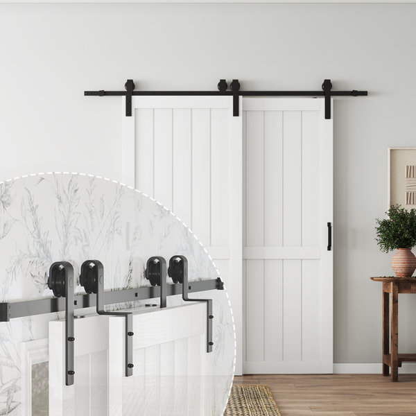 CHIC MODE Bypass Barn Doors - Modern Design MDF Bypass Barn Door ...